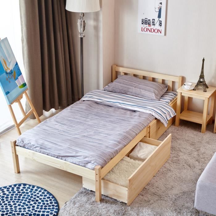 Lit simple avec tiroir - Achat / Vente pas cher