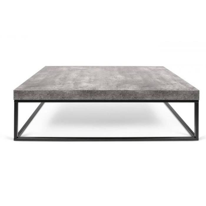 TemaHome table basse PETRA effet béton - Achat / Vente table basse ...