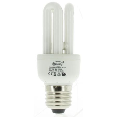 Ampoule fluocompacte E27 9 Watts forme 3U - Achat / Vente Ampoule ...
