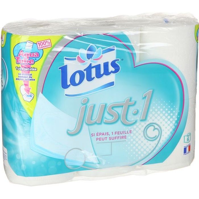 Lotus Just-1 Papier toilette aquatube x6 rouleaux - Achat / Vente ...