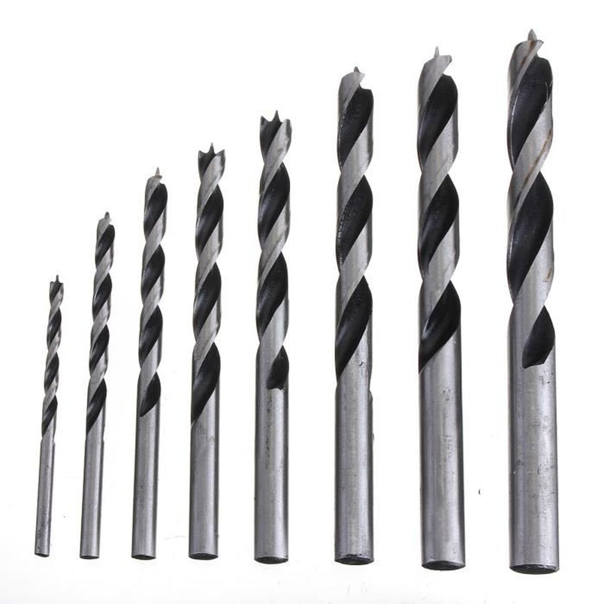 8pcs Forets Fraises Perceuse Mèches Bois Bit Perçage 3/4/5/6/7/8/9/10mm ...