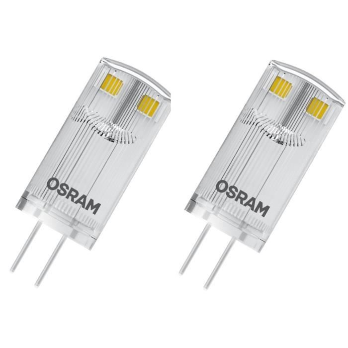 Osram Lot De 2 Ampoules Capsules Led G4 Claires 0 9 W équivalent à 10 W
