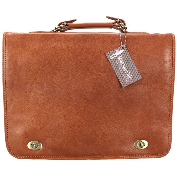 Cartable cuir - les bons plans de Micromonde