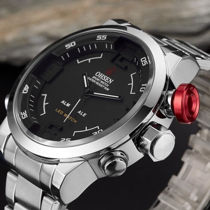 montre digitale homme led