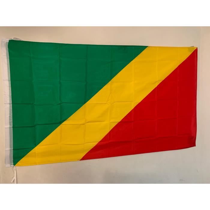 Drapeau Congo Brazzaville / Congolais / 145 cm X 90 cm - Achat / Vente ...