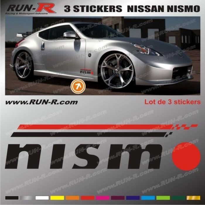 3 stickers NISMO NISSAN 25 cm - NOIR - Achat / Vente stickers - Cdiscount