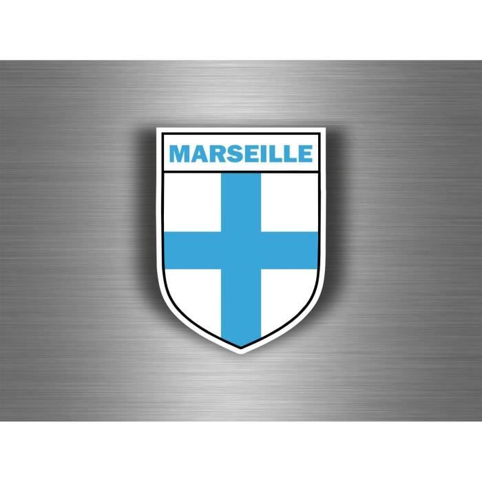 Autocollant sticker blason ville drapeau marseille - Achat / Vente ...