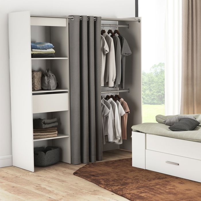 Dressing Blanc Perle - Achat / Vente amenagement dressing Dressing ...