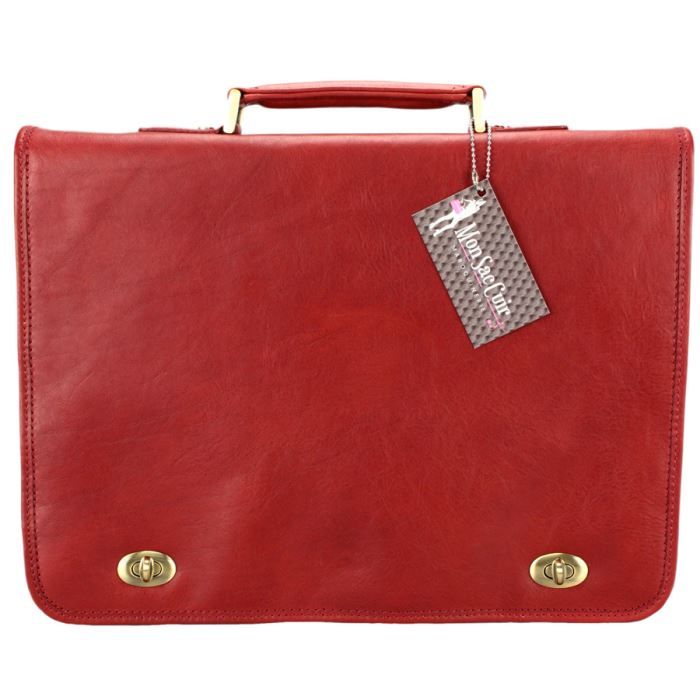 Cartable cuir - les bons plans de Micromonde