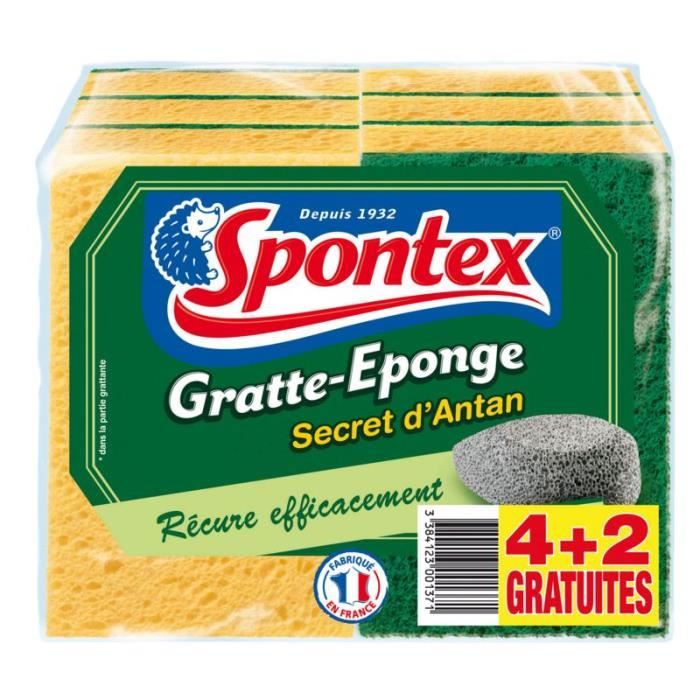 SPONTEX 4 Gratte éponge secret d'antan + 2 gratuits - Achat / Vente ...