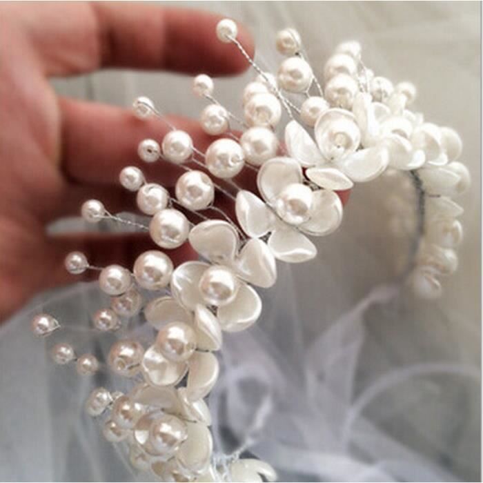 La couronne de fleurs de perles mariée coiffure. - Achat / Vente ...
