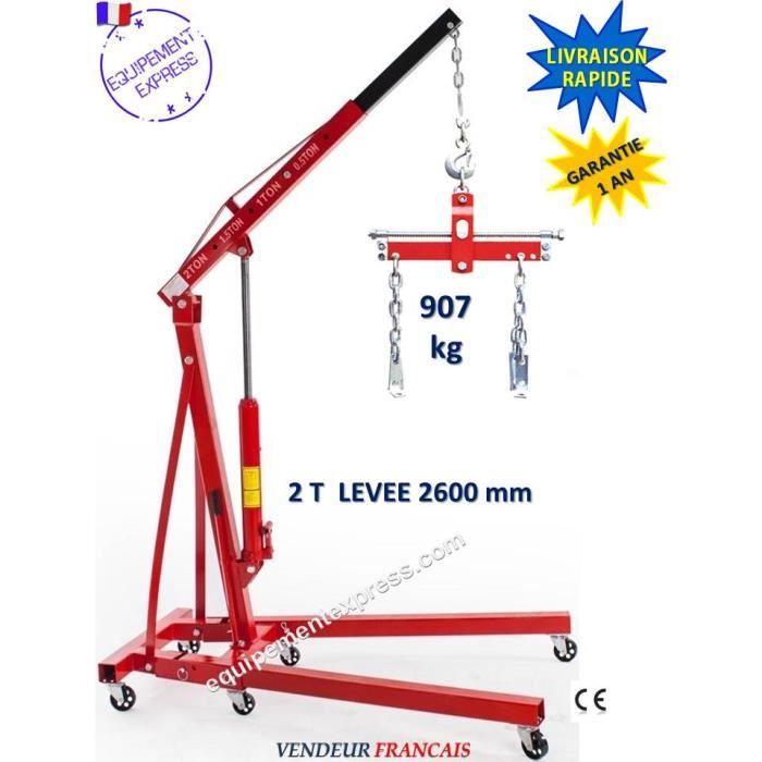 Chèvre d'atelier grue levage 2T + Palonnier 907kg - Achat / Vente grue ...