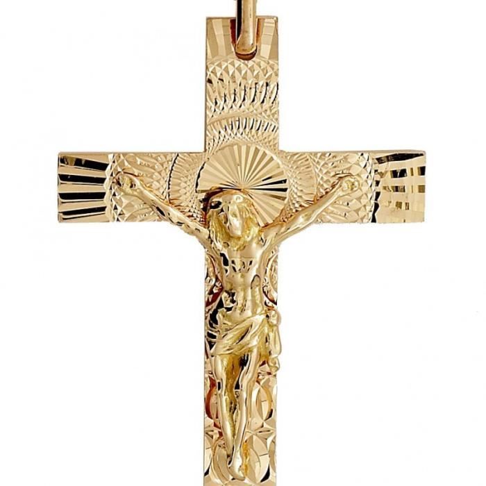 Croix Or 10 gr Christ 18 carats - Achat / Vente pendentif vendu seul ...