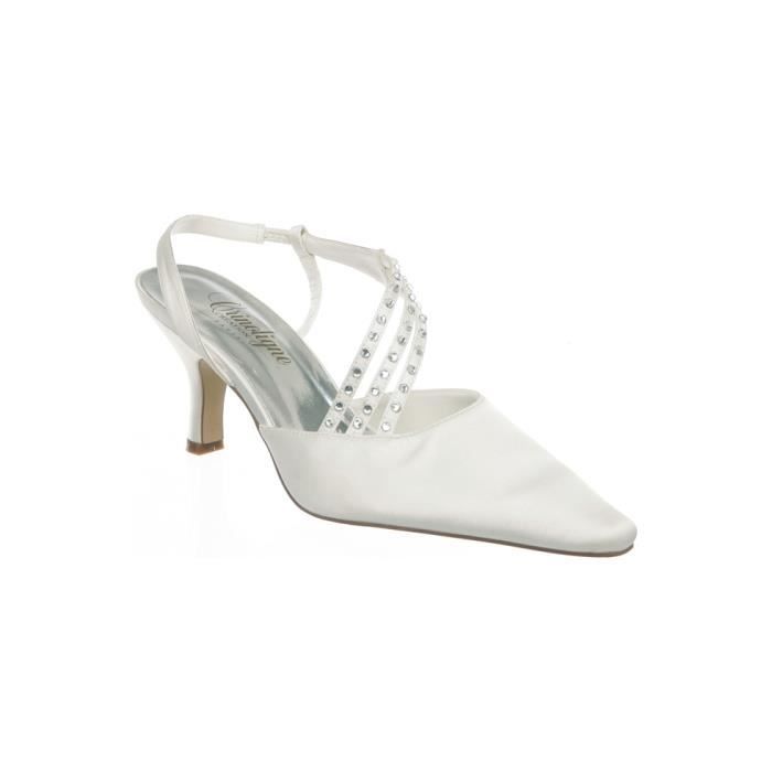 chaussure blanche talon 5 cm