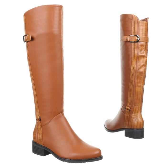 bottes cuissardes femme talon plat