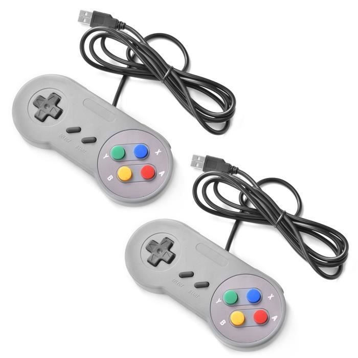 XCSOURCE 2pcs SNES Super Nintendo Manette Joystick Classique USB pour ...