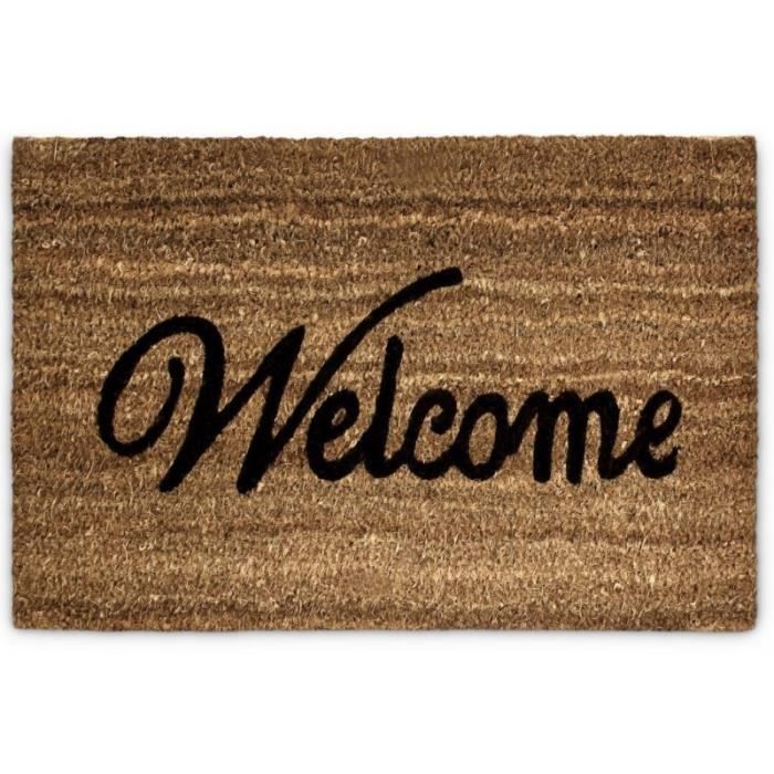 Paillasson tapis porte d’entrée essuie-pieds fibre de coco marron 60 x ... Paillasson tapis porte d’entrée essuie-pieds fibre de coco marron 60 x ...