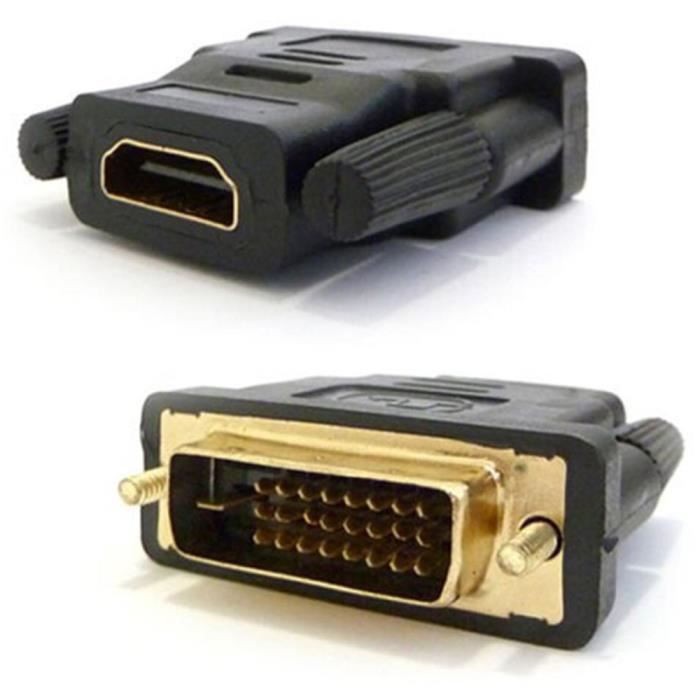Connecteur transformateur adaptateur DVI mâle vers HDMI femelle - Prix ...