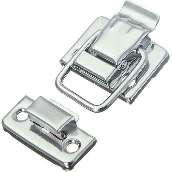 Loquet Bouton Clip Fermoir Fermeture Valise Plaque Chrome Verrou ...