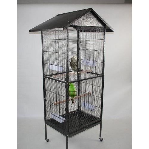 Volière cage à oiseaux canaries perruches perroquets NUORO H 168CM ...