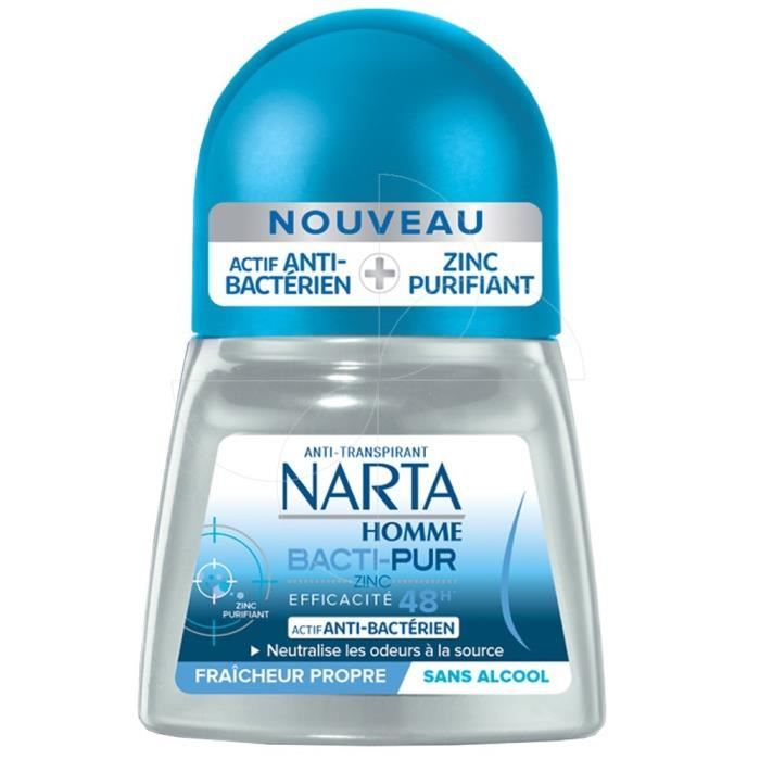 Narta Homme - Bacti-pur Déodorant roll-on 48h - 50ml - Achat / Vente ...