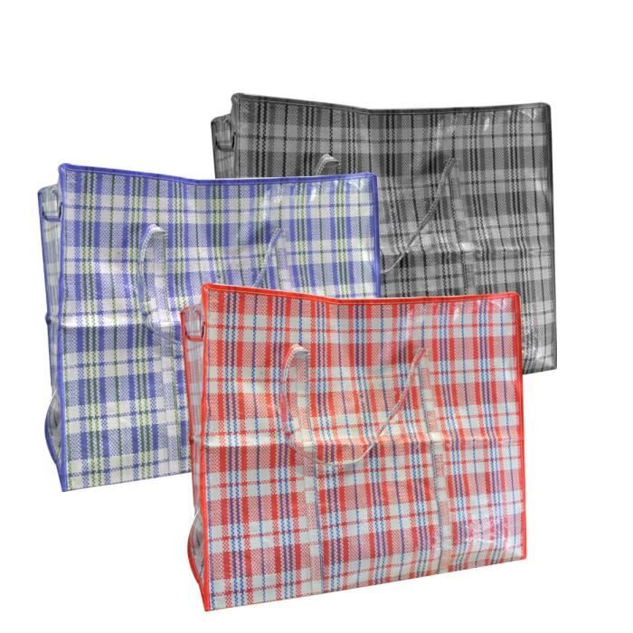Sac de courses plastifié avec fermeture zip petit modèle - Achat ...