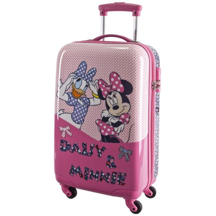 DISNEY Valise trolley cabine DAISY & MINNIE Rose et violet - Achat ...