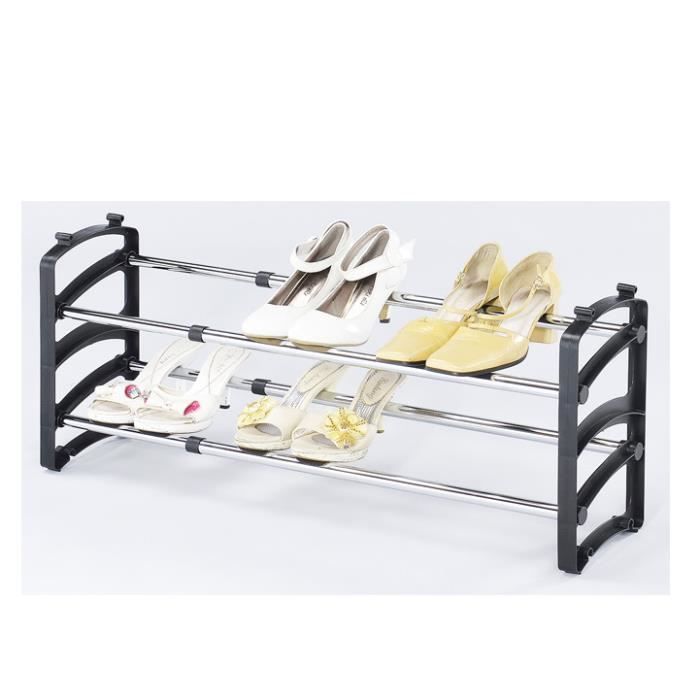 Range chaussures extensible de 58 à 115cm avec 2 étagères - Achat ...