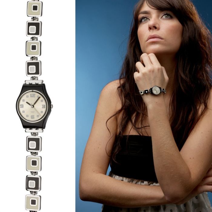 Montre Femme Étanche Swatch | Montre Swatch Brownee femme acier doré ...