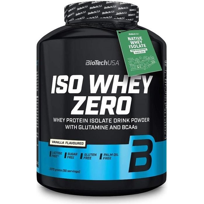 Iso Whey Zero 2270g Biotech USA VANILLE Proteine - Achat / Vente ...