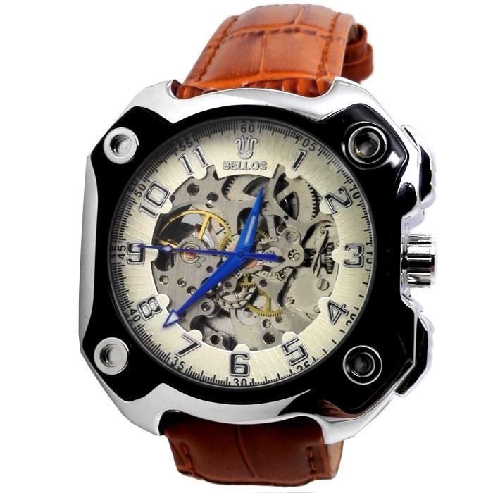 montre automatique homme mecanisme apparent