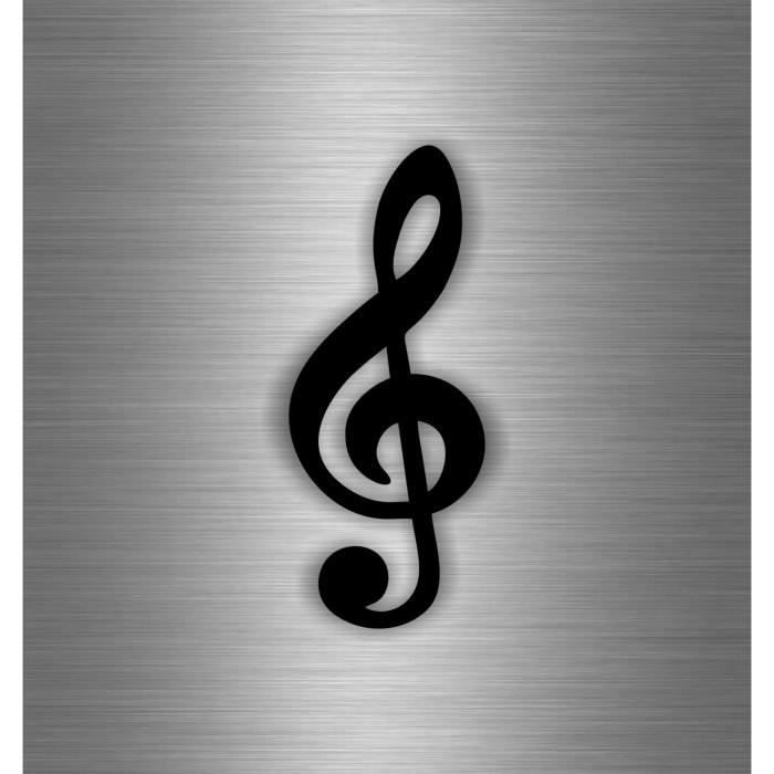 Autocollant sticker cle de sol note musique A - Achat / Vente stickers ...