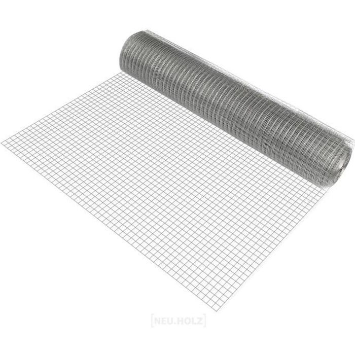 Pro.tec 1x rouleau grillage métallique (mailles carrées)(1m x 25m ...