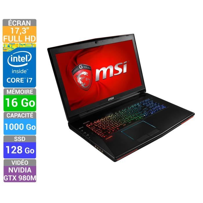 MSI PC Portable Gamer GT72 2QE(Dominator Pro)-1627 - Achat / Vente ...