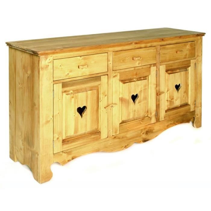 Bahut 3 portes + 3 tiroirs en pin savoyard GRANGE - Achat / Vente ...