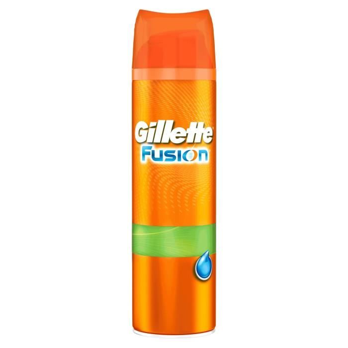 GILLETTE Fusion Gel à raser Peau sensible 200mL - Achat / Vente mousse ...
