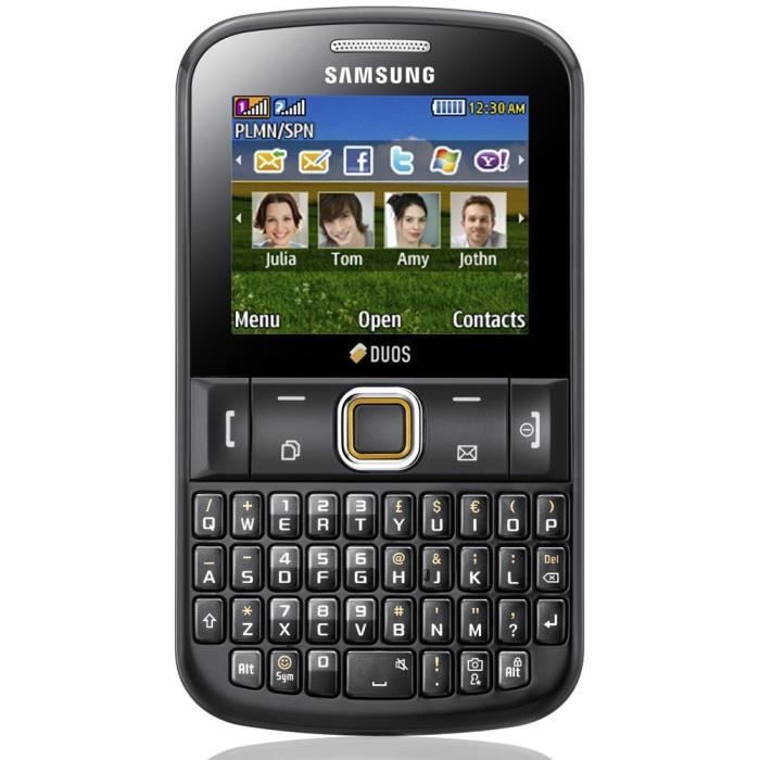 Samsung Chat 222 - QWERTY - NOIR - Achat smartphone pas cher, avis et ...