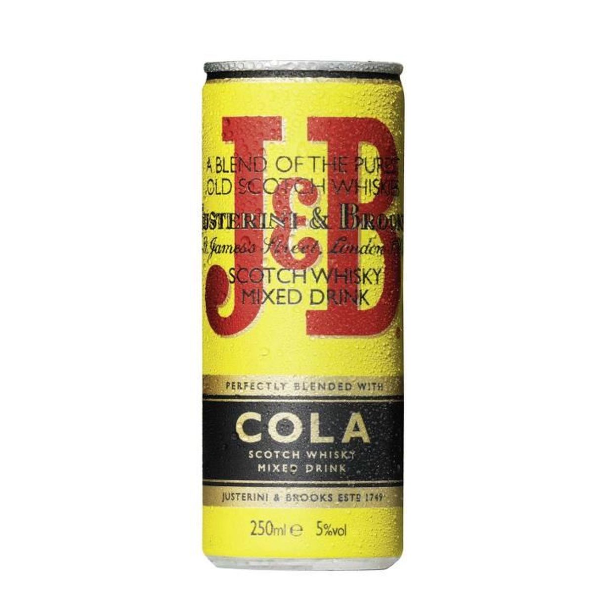 Whisky J&B Cola Premix - 25 cl - 5 ° - Achat / Vente Whisky J&B Cola ...