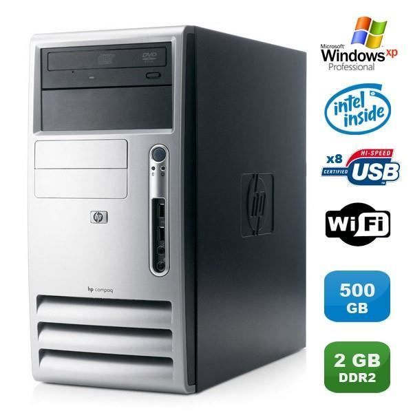 PC HP DC5100 MT Intel Pentium 4 3.20Ghz 2Go DDR2 500Go SATA WIFI Win XP ...