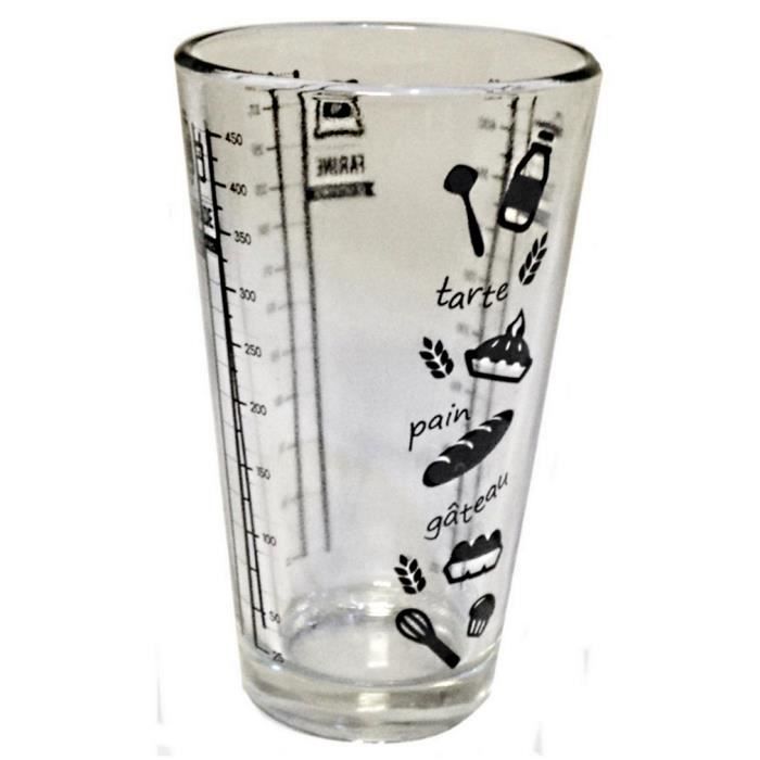1 VERRE DOSEUR GRADUÉ 450 ML TRANSPARENT VERRE USTENSILE DE CUISINE ...