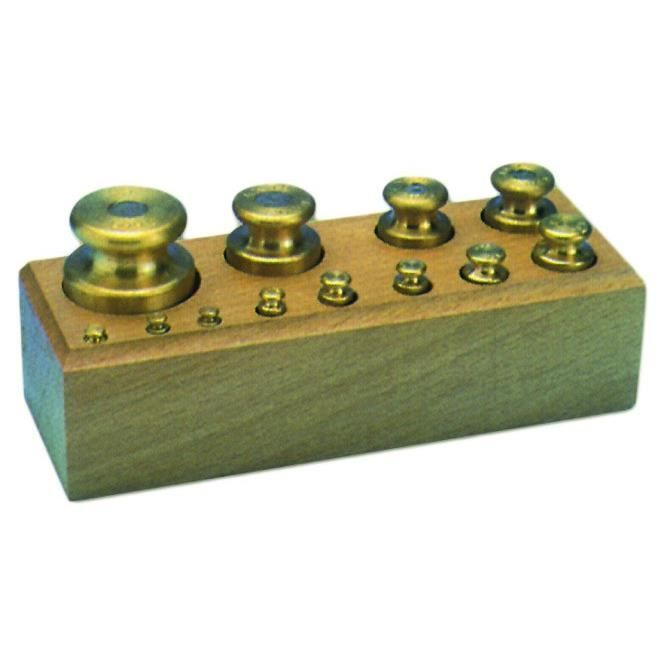 SERIE POIDS LAITON SOCLE BOIS Designation:Serie 1kg de 1 a 500g - SERIE ...