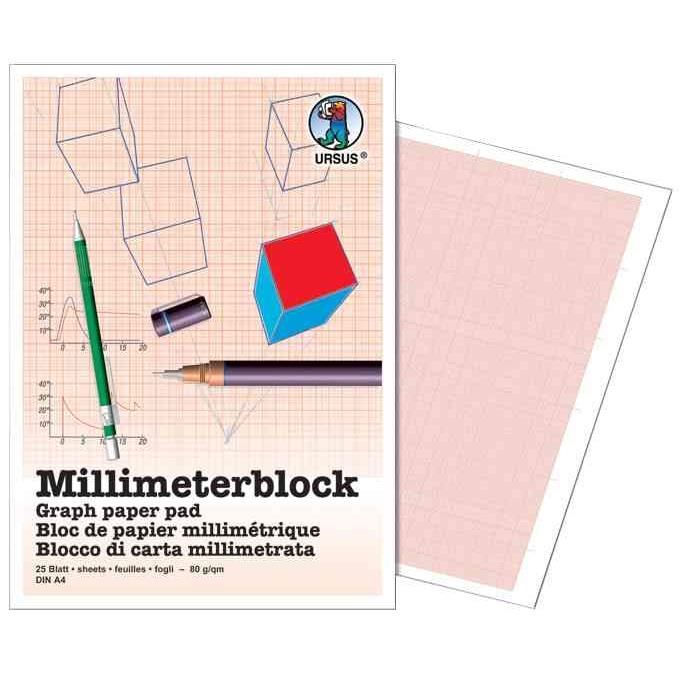 Bloc de papier millimétré, format A3, 80g/m2, 25 - Achat / Vente papier ...