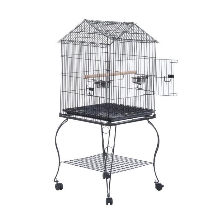 Grande volière design avec mangeoire suspendu plateau amovible et ...