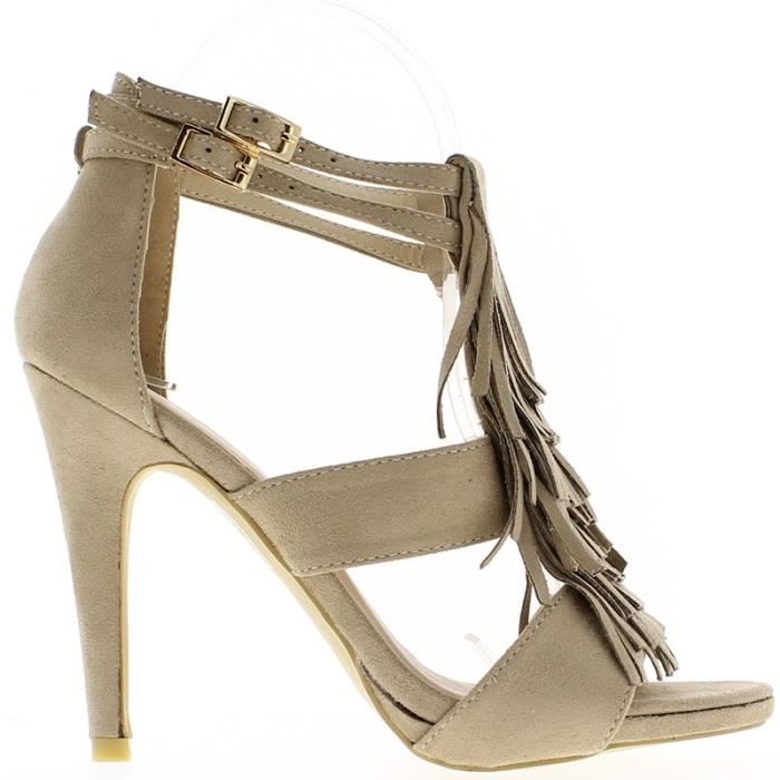 chaussures talons franges