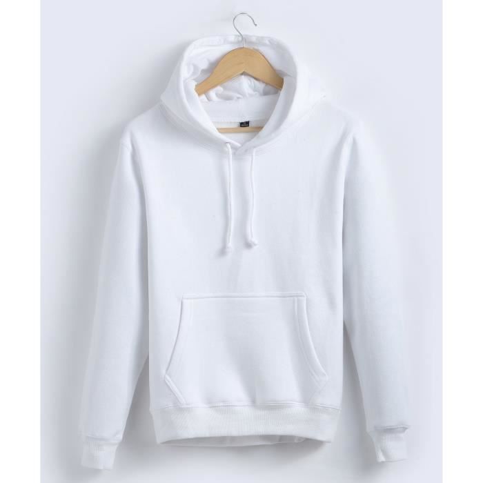 SIMPLE FLAVOR Pull Hommes Casual Mode Blanc Blanc Blanc - Achat / Vente ...