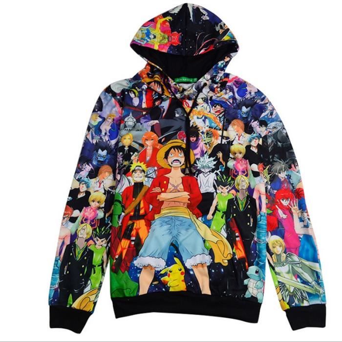 One piece pull Hoodie Adulte Veste Cosplay Costume Homme Zip Manteau ...