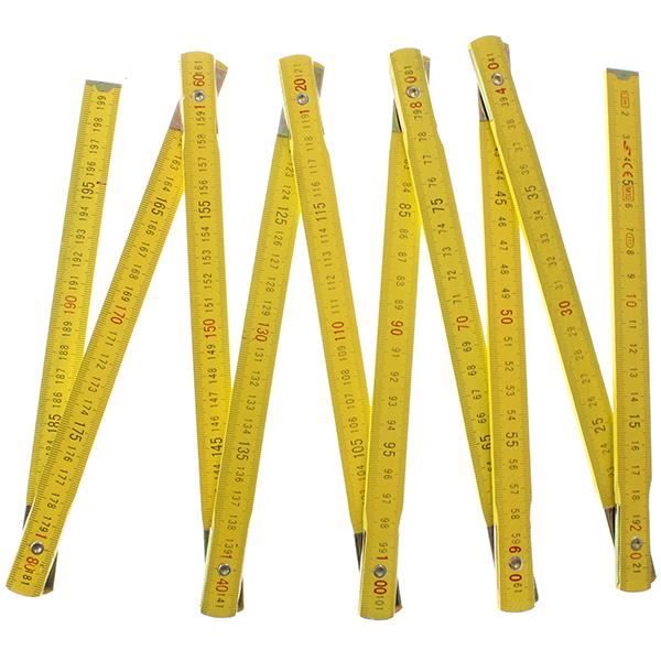 Mètre pliant en bois jaune 2M - Achat / Vente mètre - ruban - Les ...