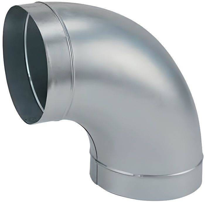 Coude à 90 degrés diamètre 80 mm en acier galvanisé - Achat / Vente vmc ...