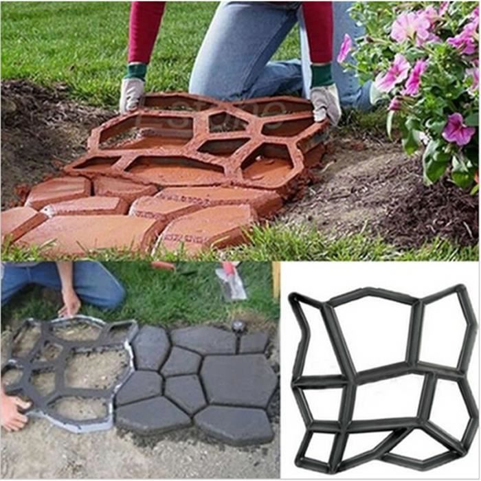 Moule de pavage Stepping pavé moule irrégulier Original jardin chemin ...