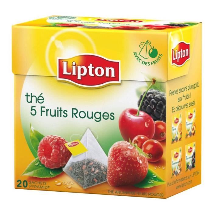 LIPTON Thé 5 fruits rouges, 6 x 20 - Achat / Vente thé LIPTON Thé 5 ...